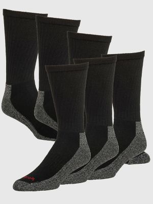 Men's Wrangler Performance Crew Work Socks (6-Pack)