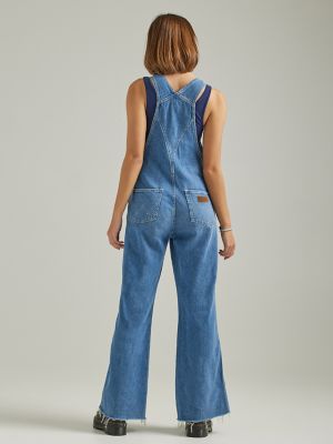 Womens Flare Denim Overalls