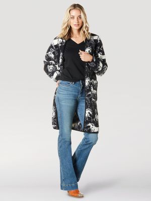 Women's Wrangler Oversized Pocket Sherpa Horse Duster Cardigan