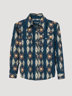 Boy's Checotah Long Sleeve Western Snap Shirt | Boys BOYS | Wrangler®