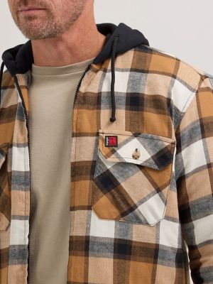 Wrangler® RIGGS Workwear® Long Sleeve Hooded Flannel Work Jacket