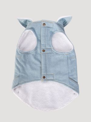 Denim Sherpa Lined Dog Jacket