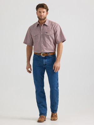 Cowboy Cut® Short Sleeve Classic Work Western Workshirt | NEW | Wrangler®