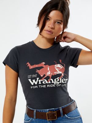 Wrangler® x PacSun Women's Shrunken Band Tee | SALE | Wrangler ...