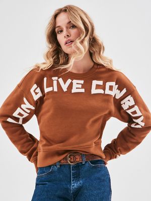 Women's Long Live Cowboys Crew Sweatshirt | TOPS | Wrangler®