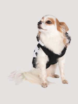 Cow Print Fleece Dog Hoodie