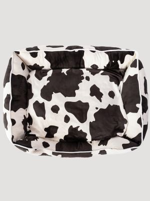 Cow Print Box Pet Bed