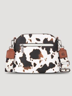 Zippered Cow Print Cross Body