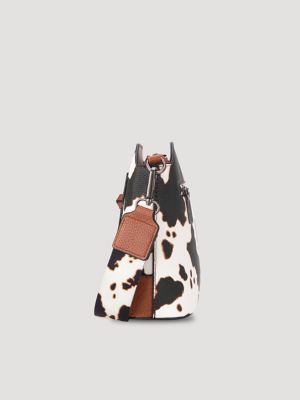 Zippered Cow Print Cross Body