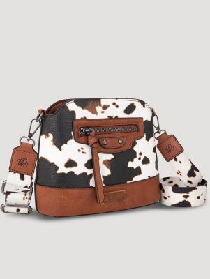 Zippered Cow Print Cross Body